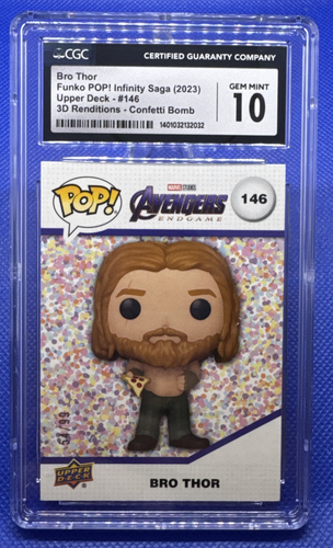 BRO THOR 2023 FUNKO POP! INFINITY SAGA #146 CGC 10 CONFETTI BOMB #'d 54/99 POP 1 | eBay