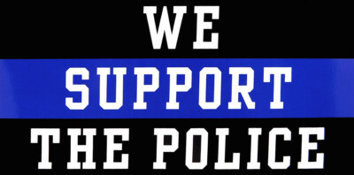Lot of 6 We Support The Police Thin Blue Line Vinyl Decal Bumper ...
