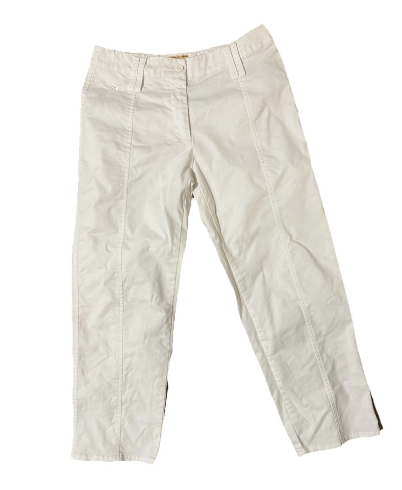 RM Williams Sz 8 White Cotton Capri Tapered Leg Crop Pants | eBay Australia