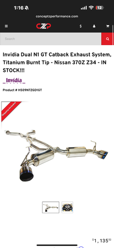Invidia dual N1 GT catback exhaust system- titanium burnt tips 370z | eBay