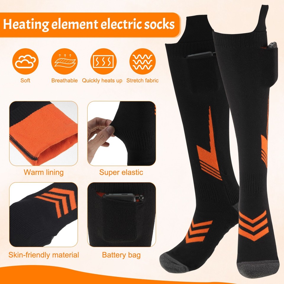 Electric Socks,Electric Heated Sock 5000mAh Battery Men Women Winter ...