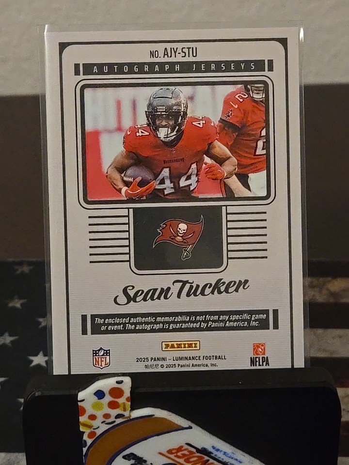 2025 Panini Luminance Sean Tucker /100 Patch Auto Buccaneers #AJY-STU ...