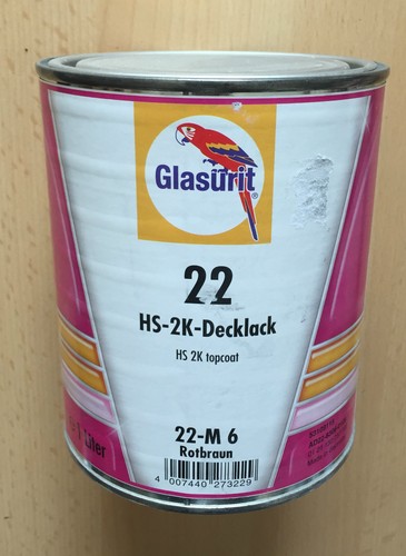 GLASURIT 22 Mix HS-2K Top Paint 22-M 6 Red Brown, 1 Liter 22-M6 | eBay