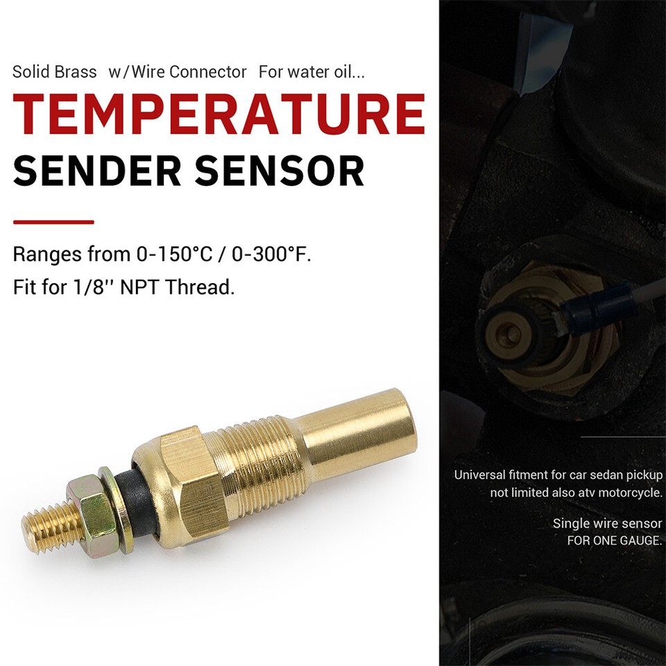 Water Oil Temperature Gauge Sensor Temp sensor 1/8" NPT Male Auto Meter ...
