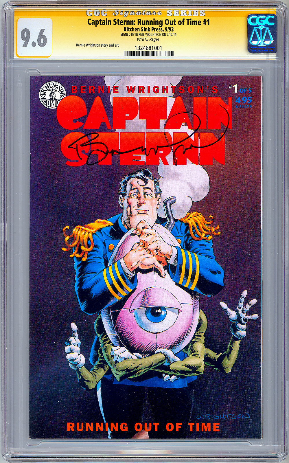 CAPTAIN STERNN #1 CGC-SS 9.6 BERNIE WRIGHTSON STORY & ART 1981 HEAVY ...