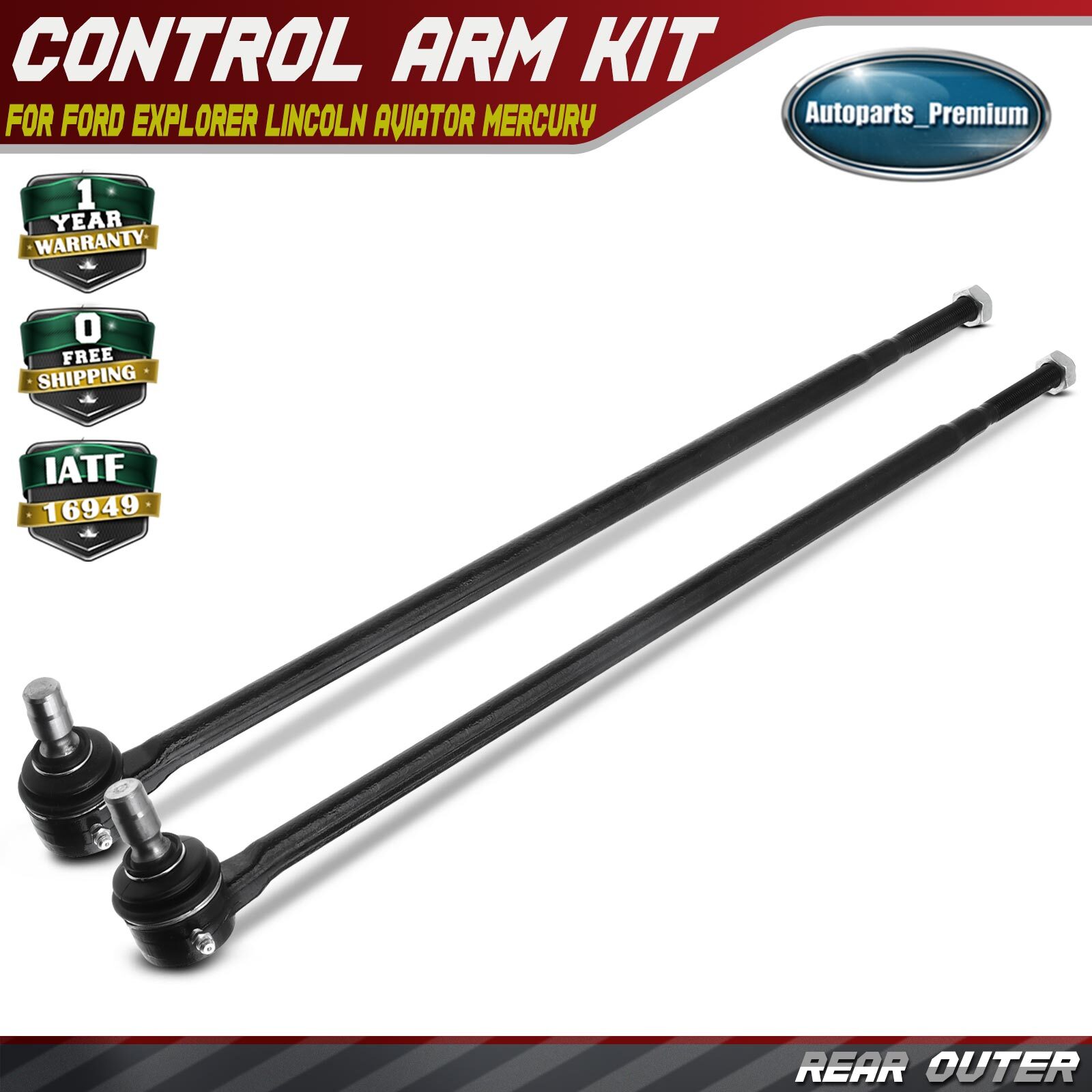 2pcs Rear Outer Tie Rod End for Ford Explorer 2002-2005 Lincoln Aviator ...