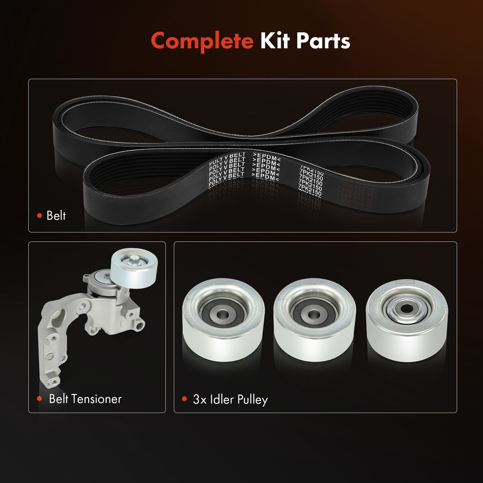 5x Serpentine Belt Drive Component Kit for Toyota 4Runner 2010-2022 FJ ...