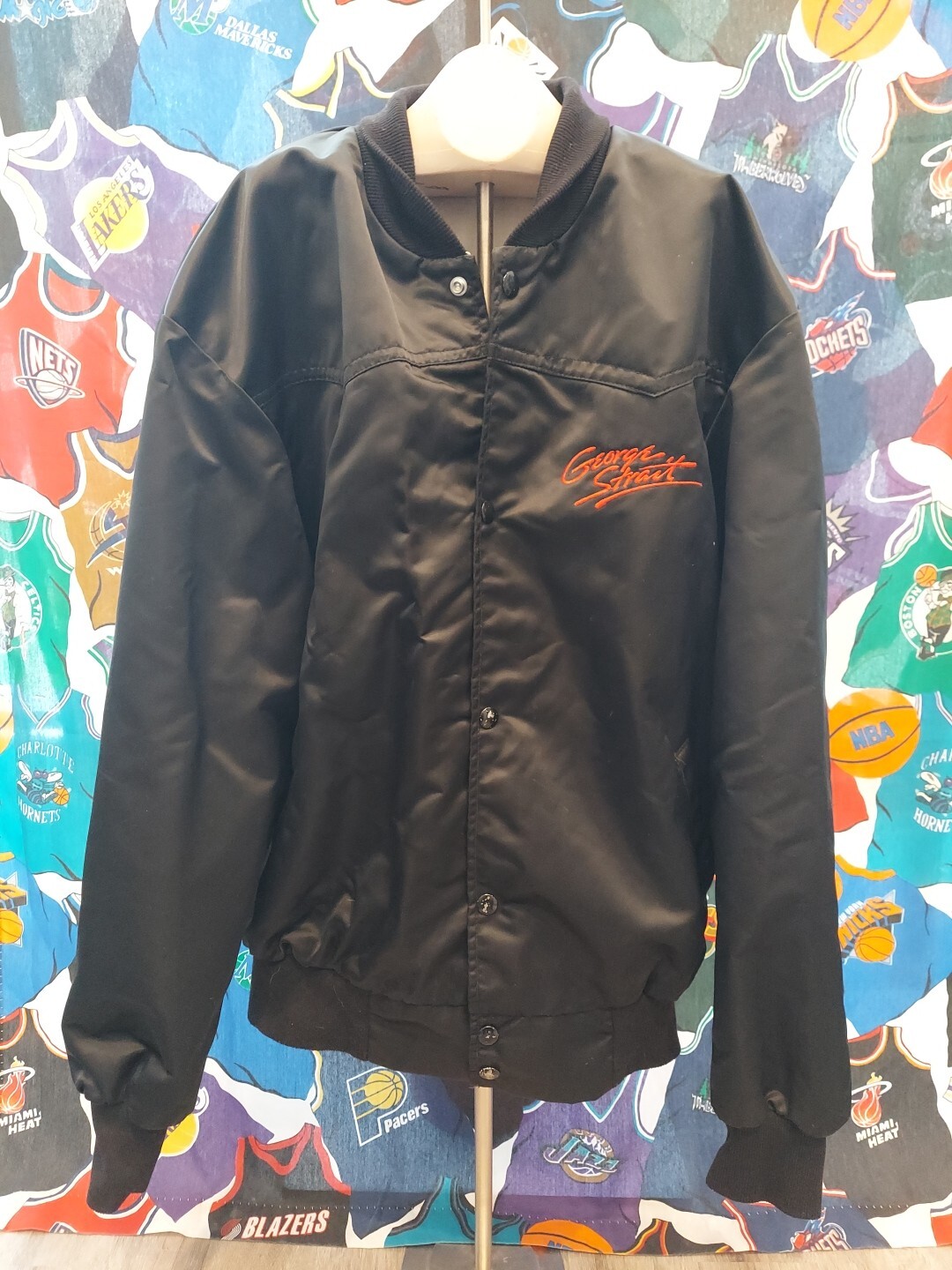 Vintage George Strait 1980's Satin Tour Jacket Size L - Gem