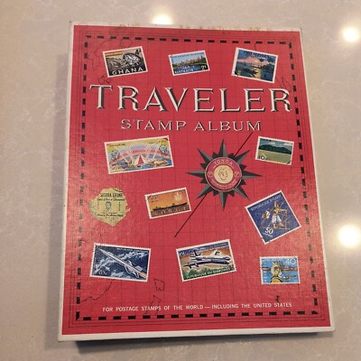 VTG 1976 Traveler Stamp Album 100+ World-Wide Stamps New & Used. DM | eBay