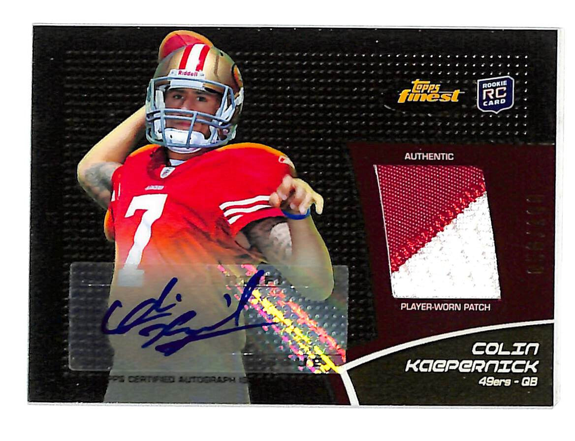 Colin Kaepernick 2011 Topps Finest #RAP-CK Auto /100 Rookie Jersey ...