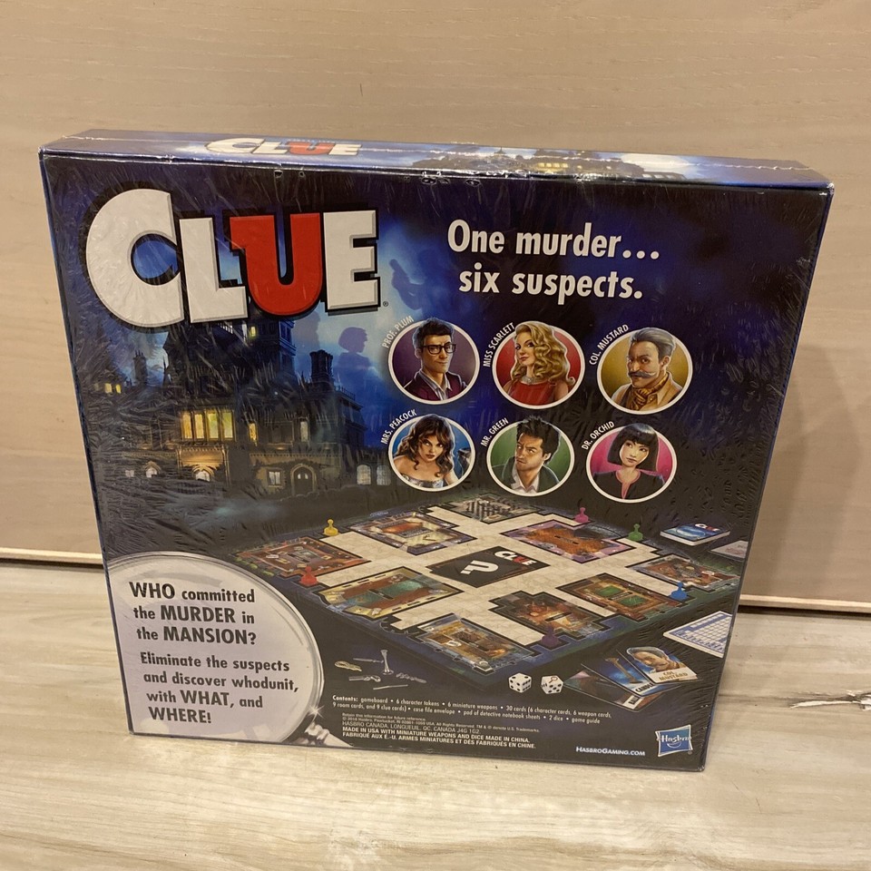 Clue The Classic Mystery Board Game By Hasbro New Sealed 630509477722 ...