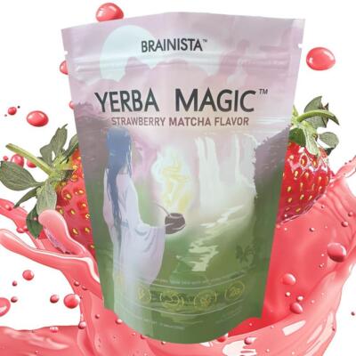 Hot Yerba Magic Yerba Mate Instant Tea Powder | Strawberry Matcha ...