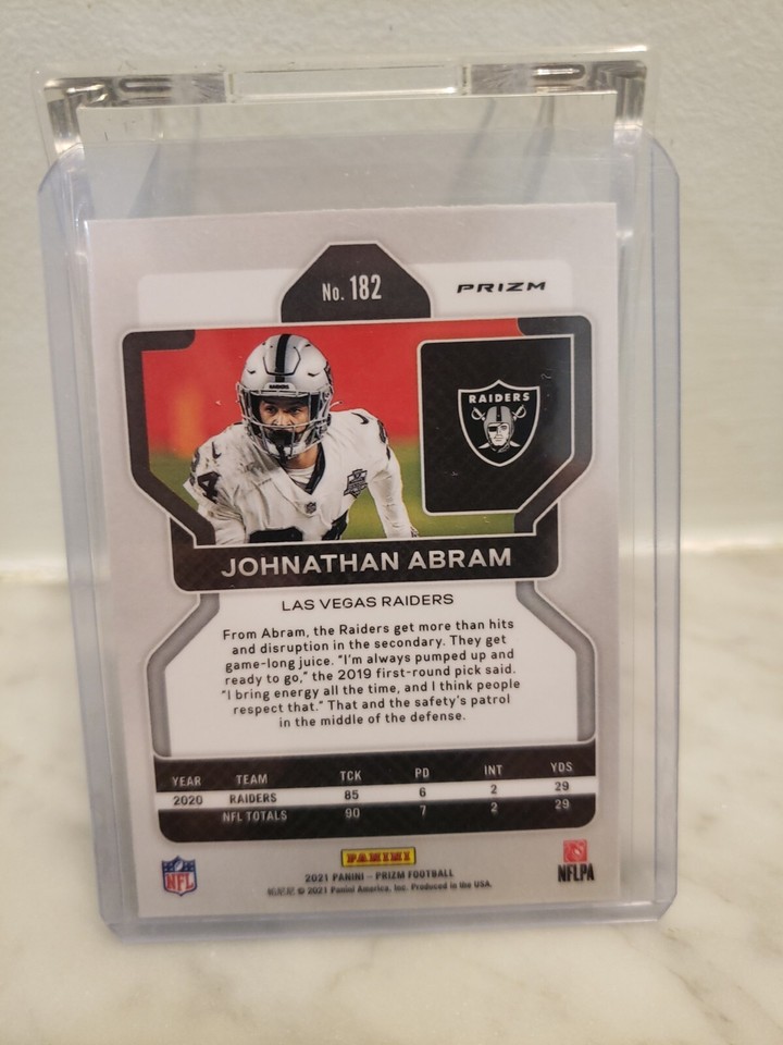 2021 Panini Prizm NFL #182 Jonathan Abram - Green Las Vegas Raiders SP ...
