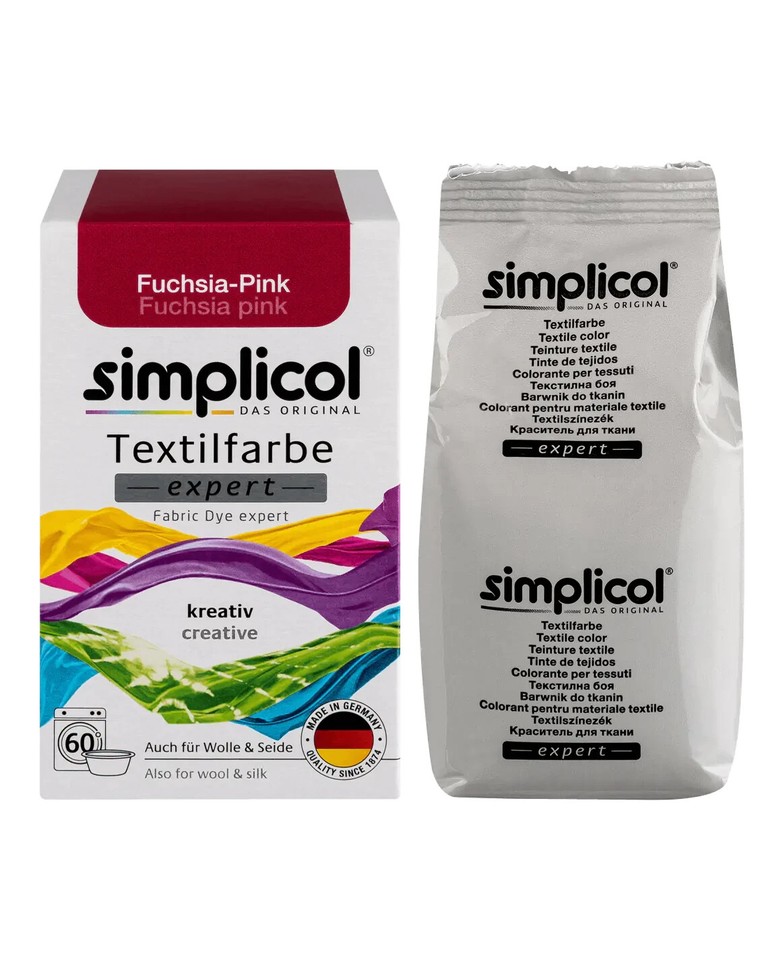 Simplicol Fabric Dye Expert 2x Fuchsia Pink for 600g Fabric 2x Color ...