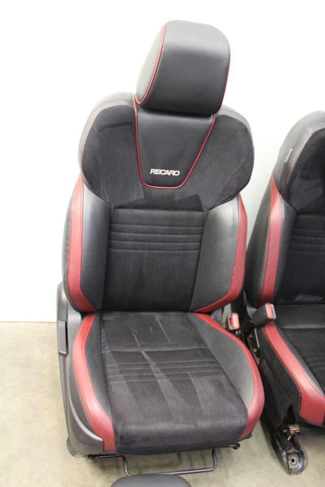 Subaru WRX STI Recaro Red Black Leather Alcantara Seats Genuine Oem ...
