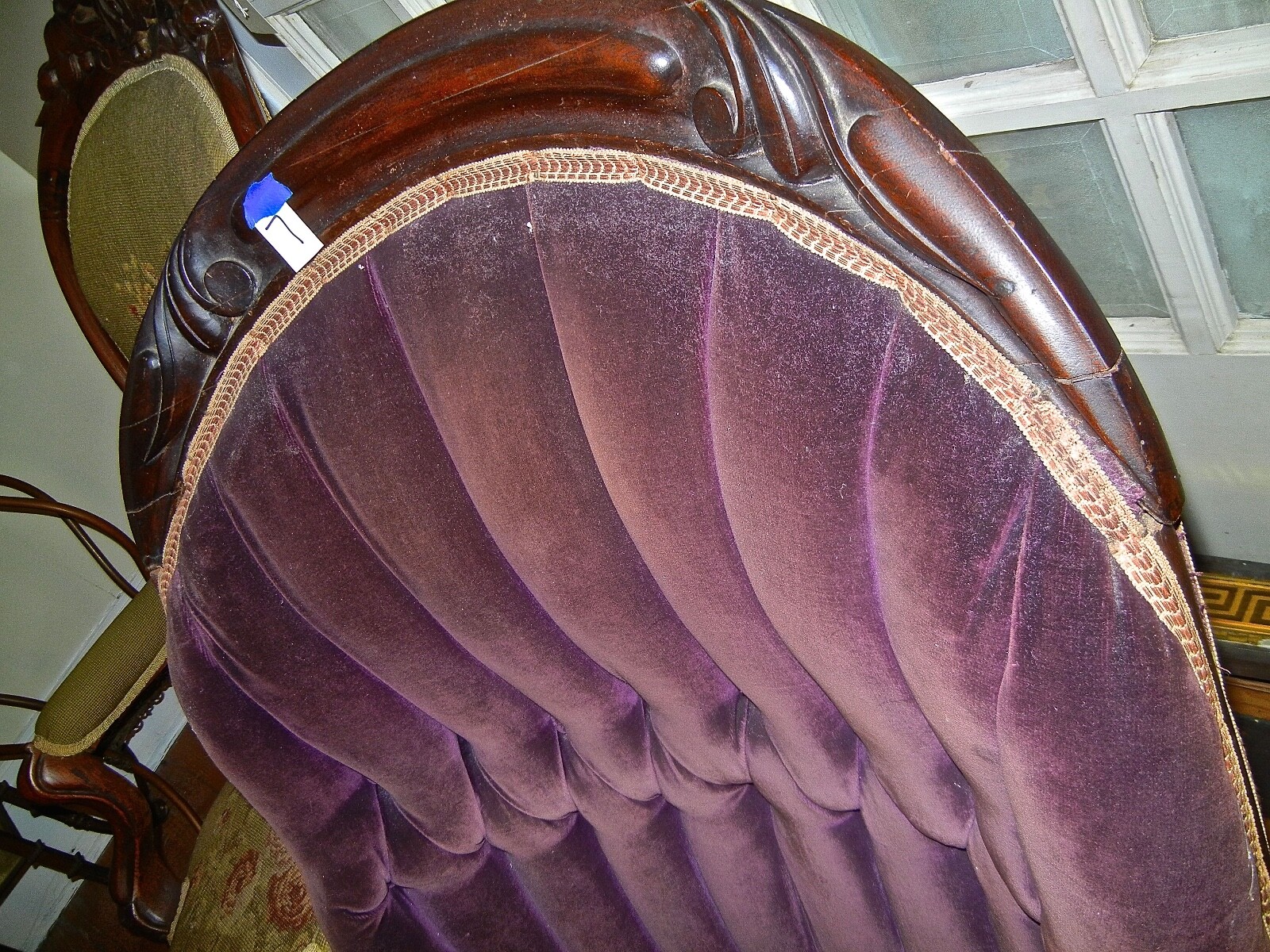 Antique Rocking chair Sleepy Hollow Purple Velvet Platform rocker | eBay