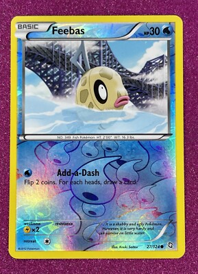 Pokemon TCG Feebas 27/124 Reverse Holo B&W Dragons Exalted 2012 English ...