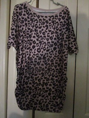 Kissmoda Women's Casual T-Shirt Short Sleeve Leopard Pattern Shirt XXL ...