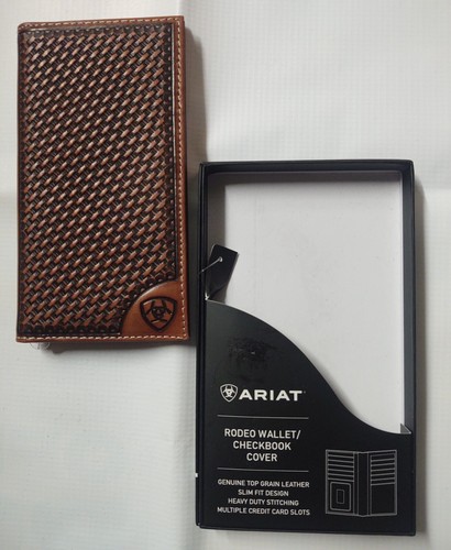 NEW ARIAT BASKETWEAVE RODEO WALLET | eBay