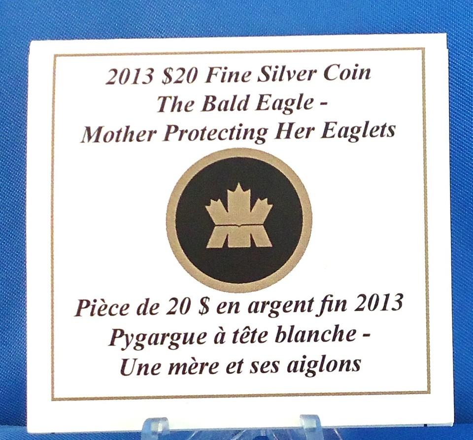 Canada 2013 Bald Eagle Mother Protecting Her Eaglets Nest $20 Proof ...