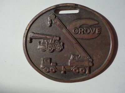 Vintage Grove Cranes Key Fob Keychain Anderson Equipment Key Chain | eBay
