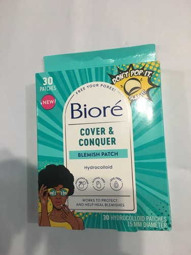 Biore Cover & Conquer Blemish Patch 30 Hydrocolloid Patches 15 mm ...