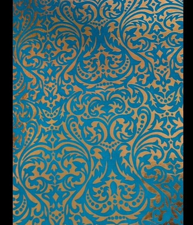 A4 Turquoise and Gold Foil Specialty Paper x 5pkt - Exclusive Design ...
