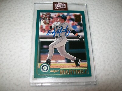 2023 TOPPS ARCHIVES 2001 EDGAR MARTINEZ SIGNED AUTO #D1/11 SEATTLE ...