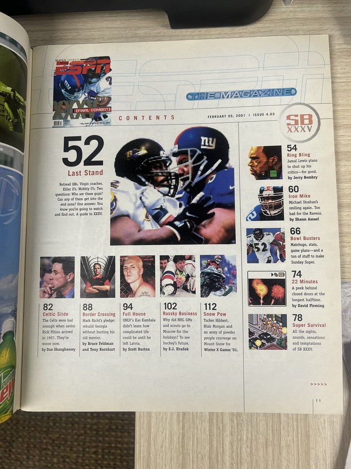 Super Bowl XXXV Preview!!!! ESPN Magazine February 5 2001 | eBay