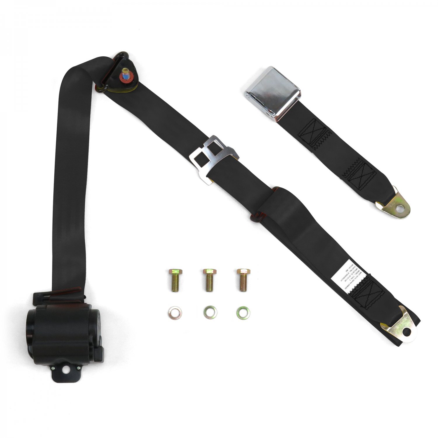 3 Point Retractable Airplane Buckle Black Seat Belt (1 Belt) | eBay