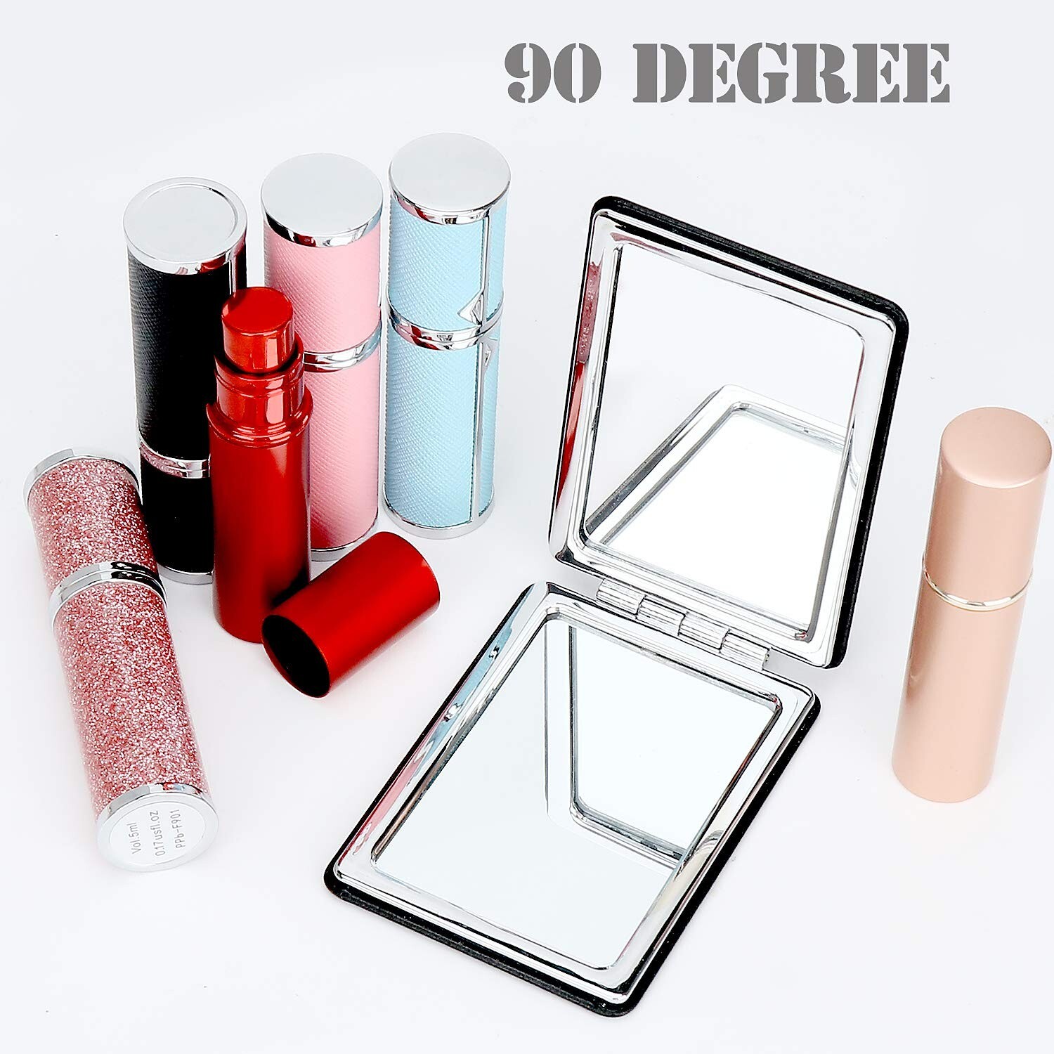 Compact Mirror for Men Women and Girls Black Travel Makeup Mirrors for ...
