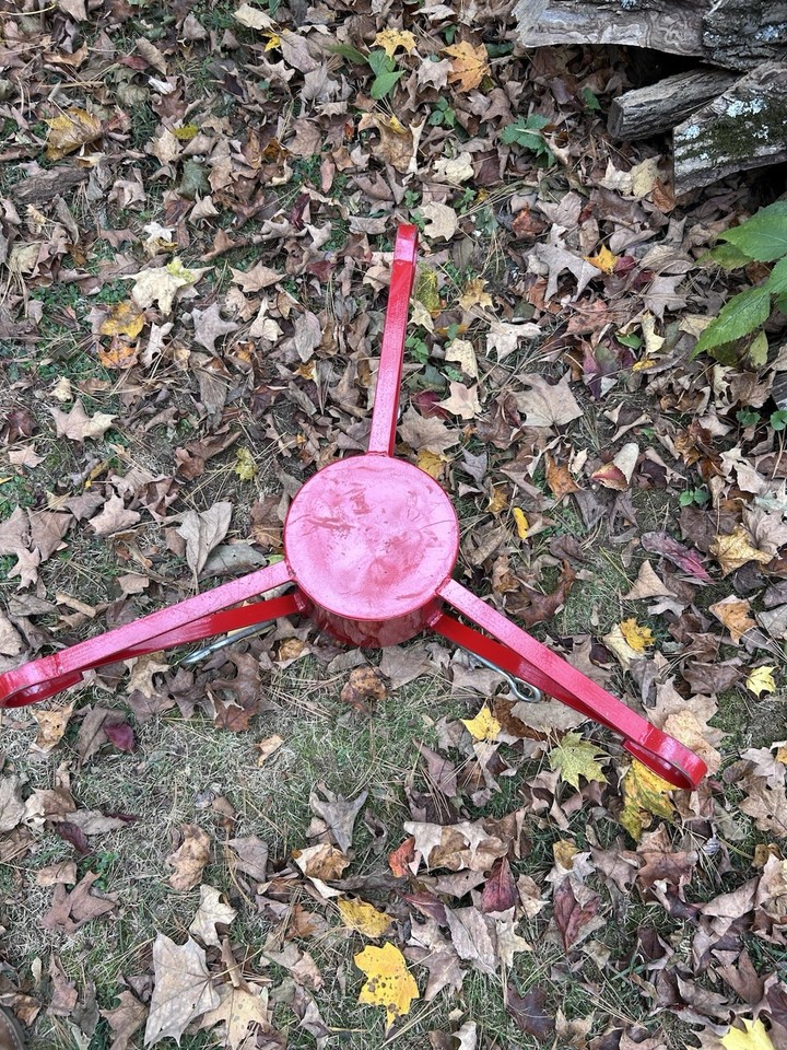 VINTAGE METAL STAND CHRISTMAS TREE STAND RED | eBay