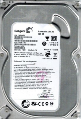 Seagate ST3320413AS P/N: 9YP14C-303 320GB F/W: JC45 TK | eBay