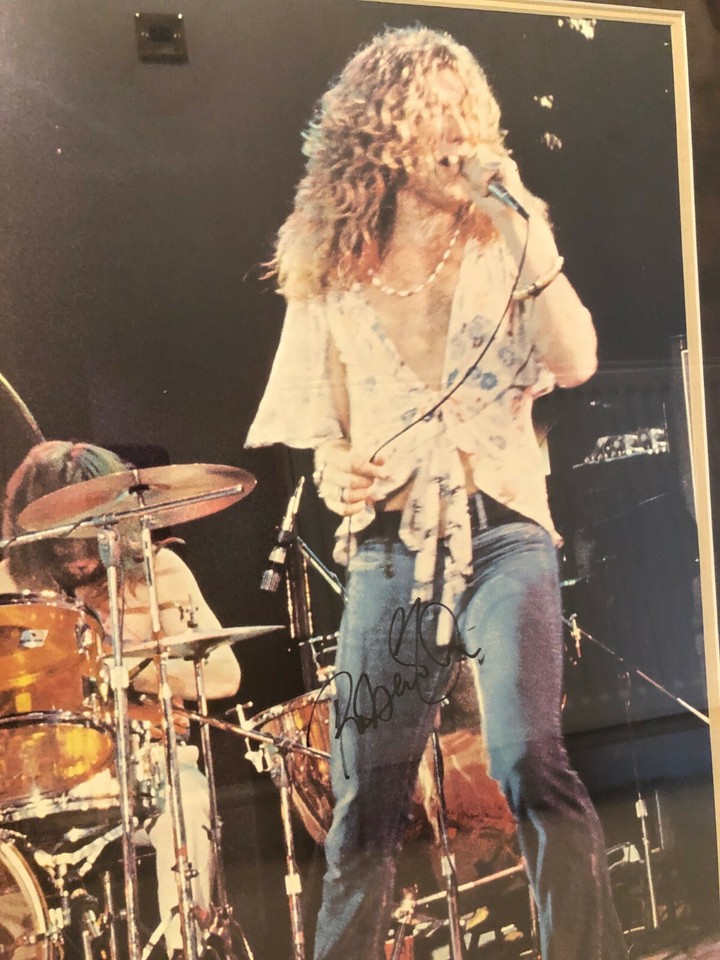Led Zeppelin signed poster Jimmy Page Robert Plant John Paul Jones John ...