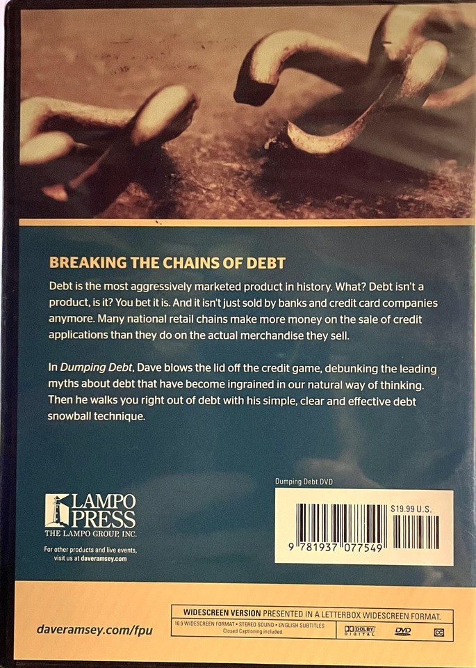 Dave Ramsey: Dumping Debt- Breaking The Chains Of Debt (DVD) New ...