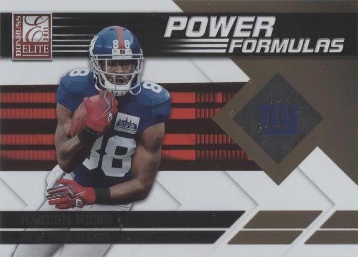 2011 Donruss Elite - Power Formulas Hakeem Nicks #11 Gold /999 for sale ...