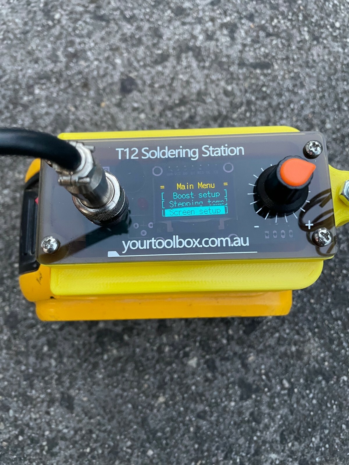 Custom made Bosch 18v portable soldering station/iron, T12 console ...
