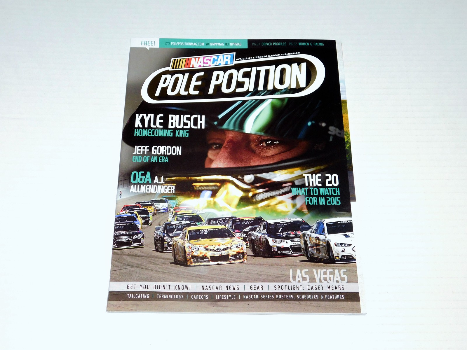 NASCAR Pole Position Racing Magazine March 2015 Issue Kyle Busch Jeff ...