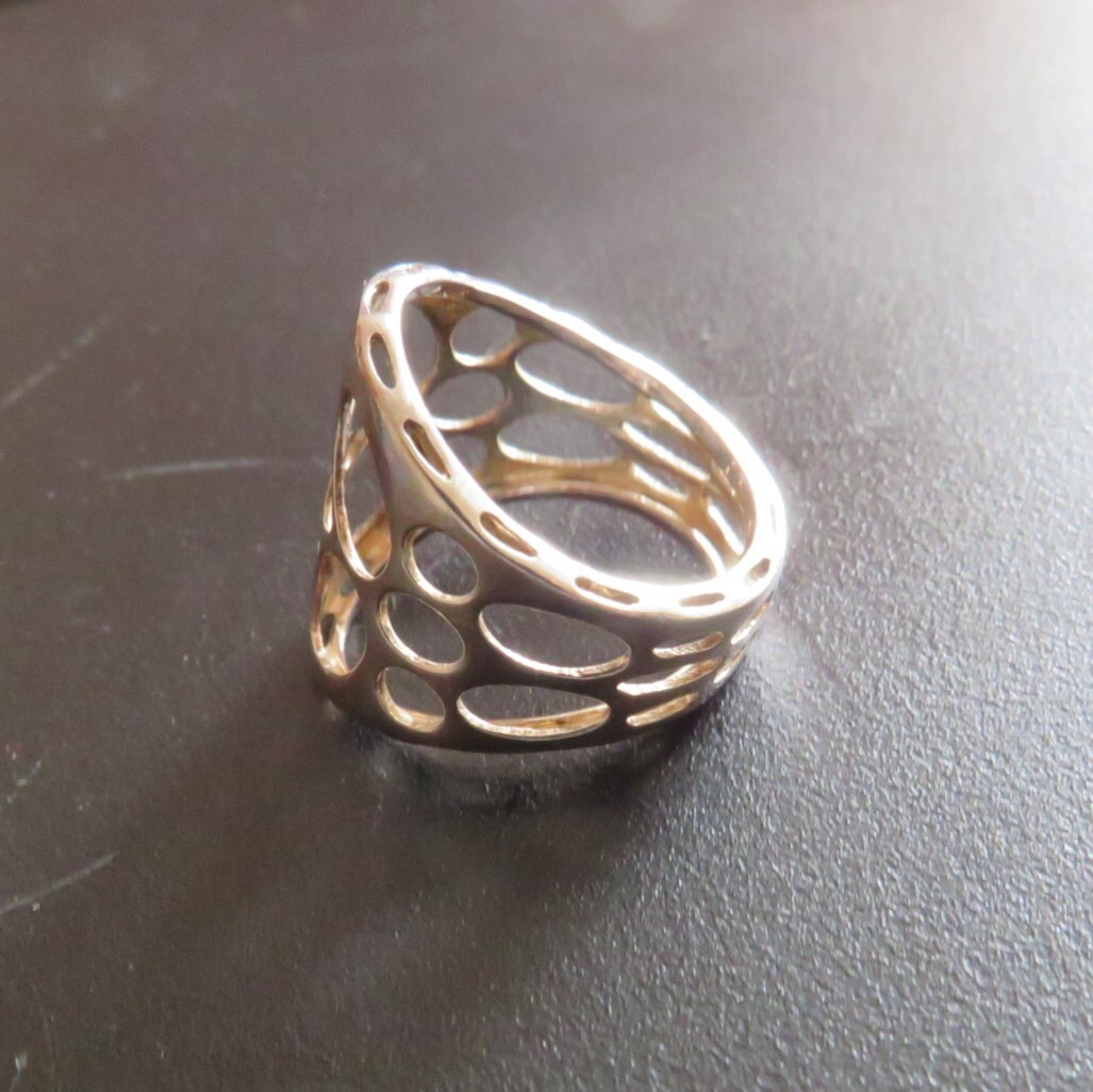 925 Sterling Silver Wide Holes Ring Size Q | eBay UK