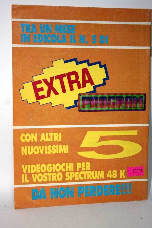 EXTRA PROGRAM RIVISTA ANNO 1 NUMERO 4 SPECTRUM 48K EDIZIONE ITALIANA ...