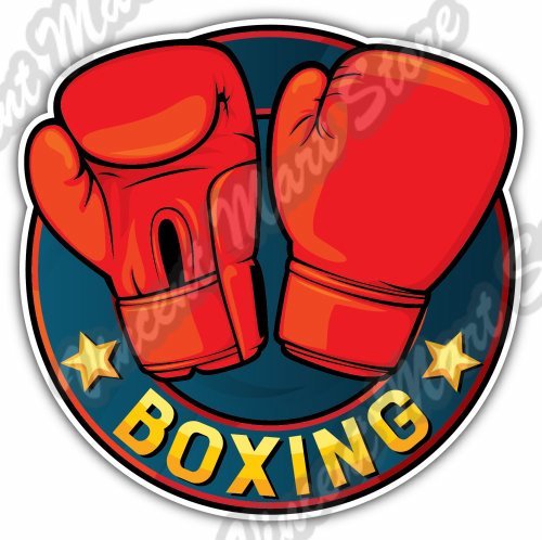 Boxing Decals GIRLS BOXING WOMEN'S BOXING GLOVES BOXER S35 2 STICKERS