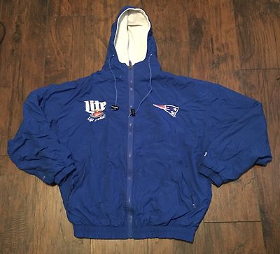 Vintage DeLong New England Patriots Miller Lite Jacket Medium | eBay