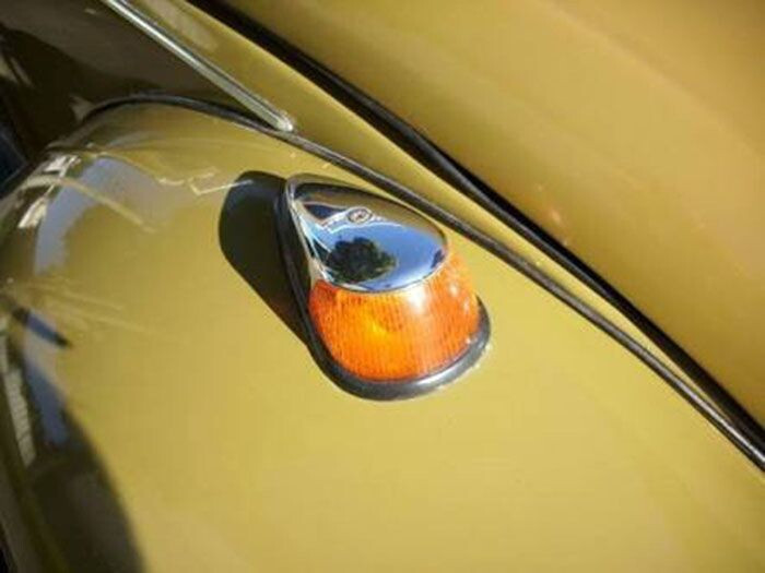 Front Turn Signal Assembly Set Pair Amber with Bulbs VW Beetle Bug T1 ...