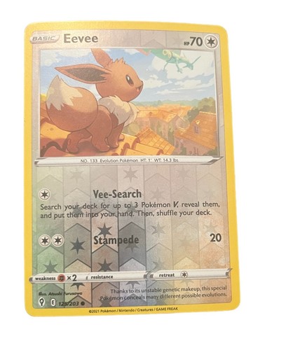 Pokémon TCG Eevee Evolving Skies 125/203 Reverse Holo Common | eBay