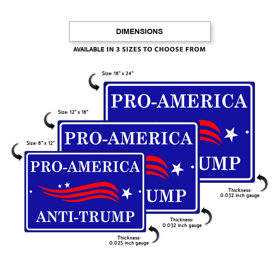 Pro-America Anti-Trump Vote for USA President Elections Aluminum Metal ...
