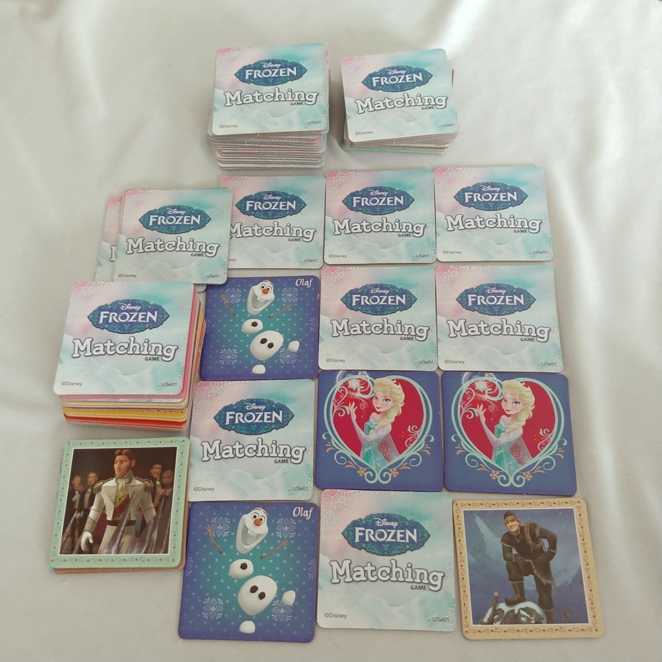 Disney Frozen LOT Elsa Doll & MATCHING Frozen CARD GAME 72 CARDS ...