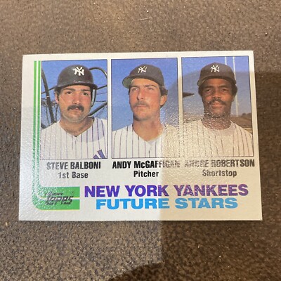 1982 Topps Yankees Future Stars Steve Balboni/McGaffigan/Robertson ...