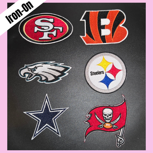 Embroidered Iron On Patches NFL Football and NBA Basketball, 3" to 4 ...