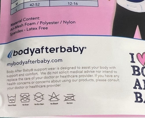 Body After Baby MOTHERLOAD Maternity Support Band Large L Pregnancy ...