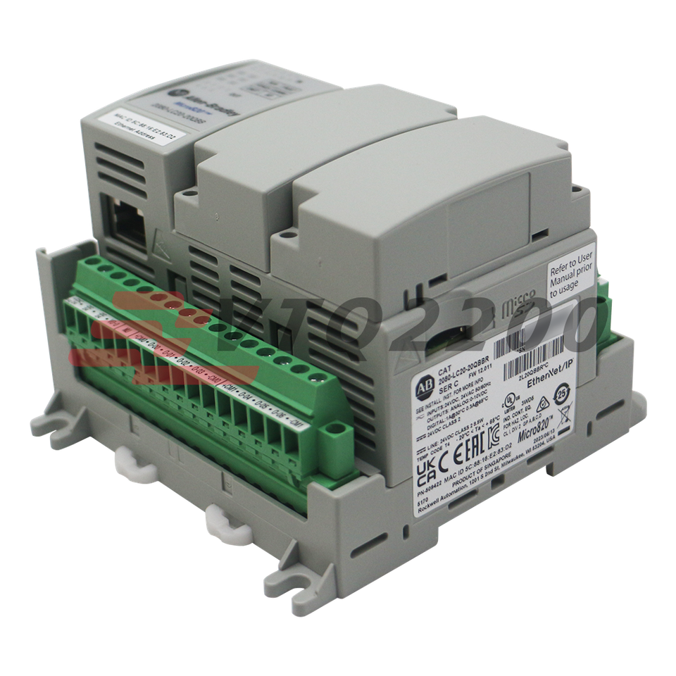 New Sealed 2080-LC20-20QBBR Micro820 20 I/O ENet/IP Controller Allen ...